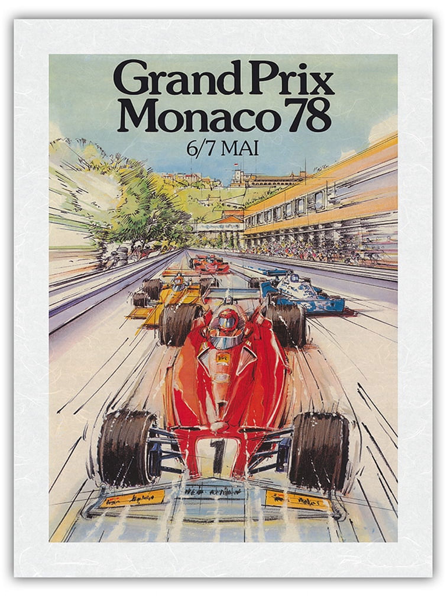 Grand Prix Monaco 1978 - Formula One F1 - Vintage Car Racing Poster by ...