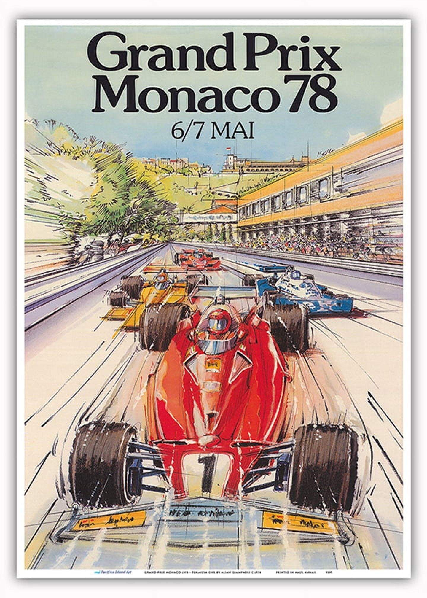 Grand Prix Monaco 1978 - Formula One F1 - Vintage Car Racing Poster by ...