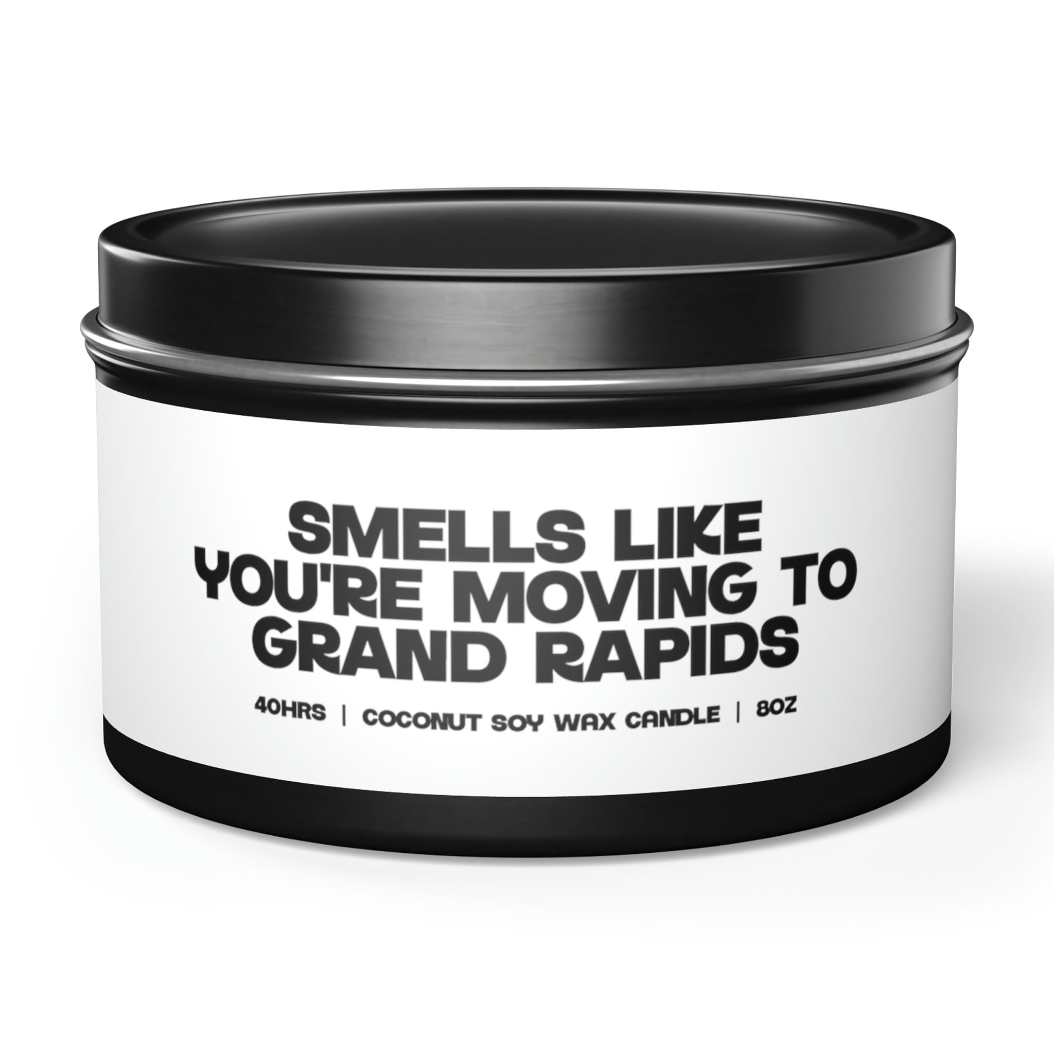 Grand Rapids Moving Away Friend Family Tin Candle Gift Decor Vanilla ...