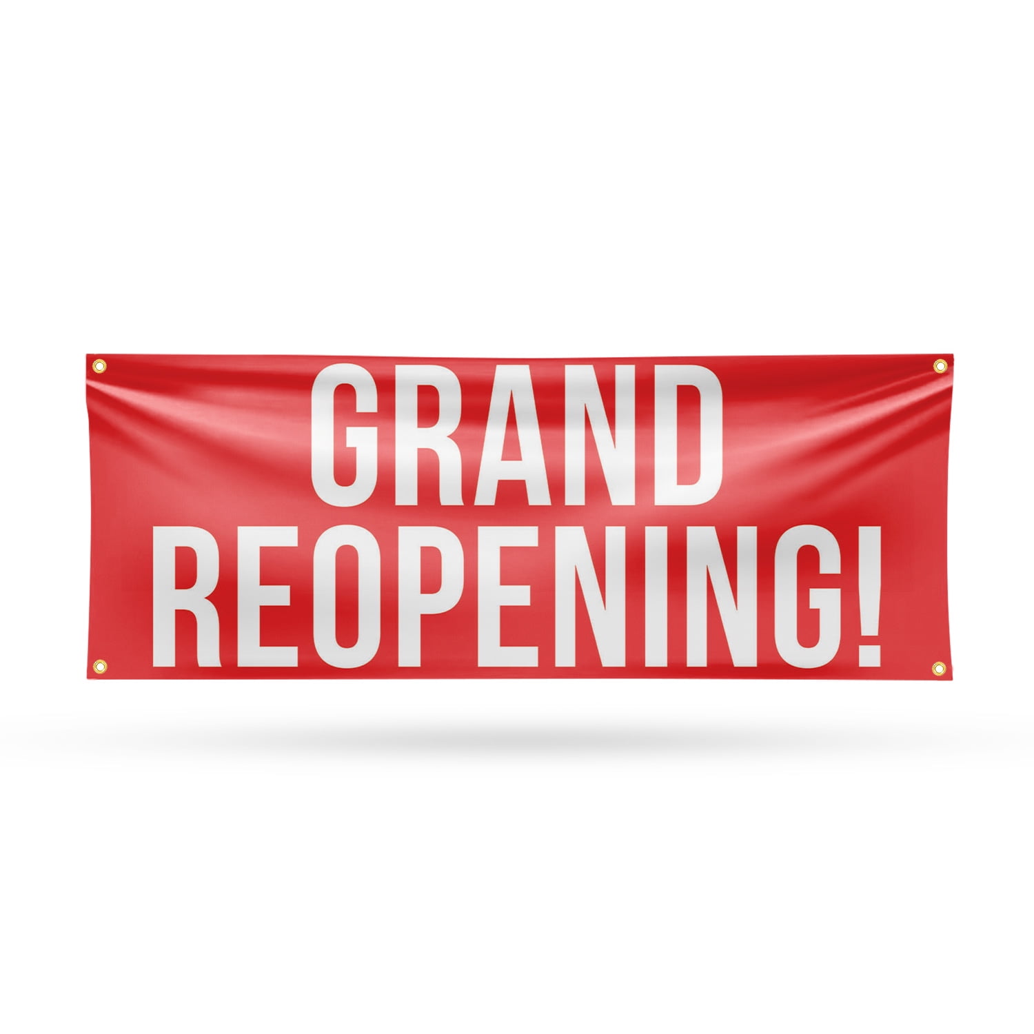 Grand Reopening Banner Sign 18 Inch x 48 Inch | 13 oz Vinyl with Metal ...