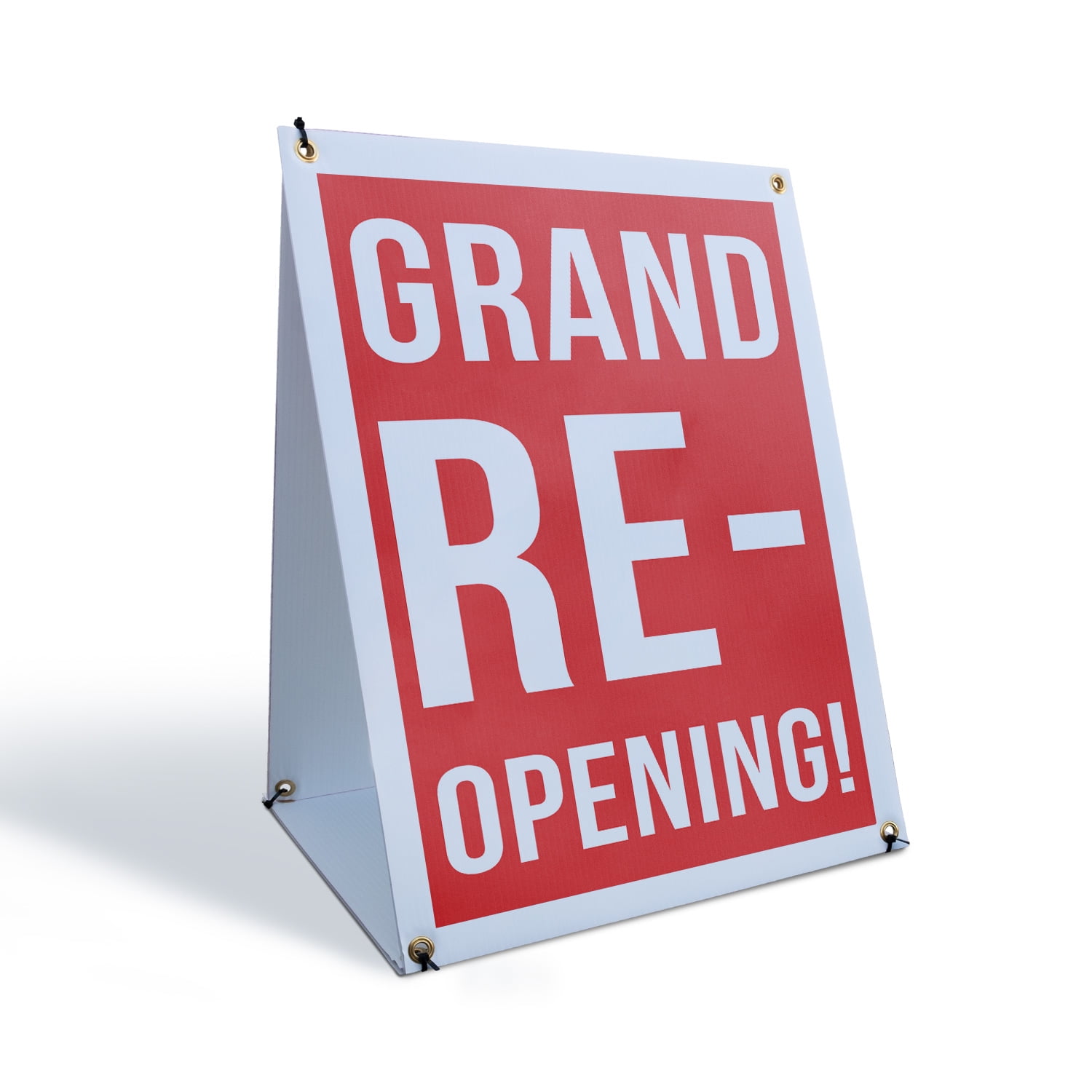 Grand Reopening Sidewalk Sign 18 Inch x 24 Inch A-Frame Images On Both ...