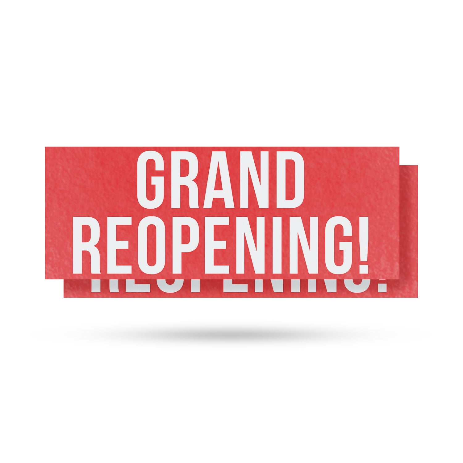 Grand Reopening Vinyl Decal 2 Pack of 12 Inch x 5 Inch Weatherproof ...