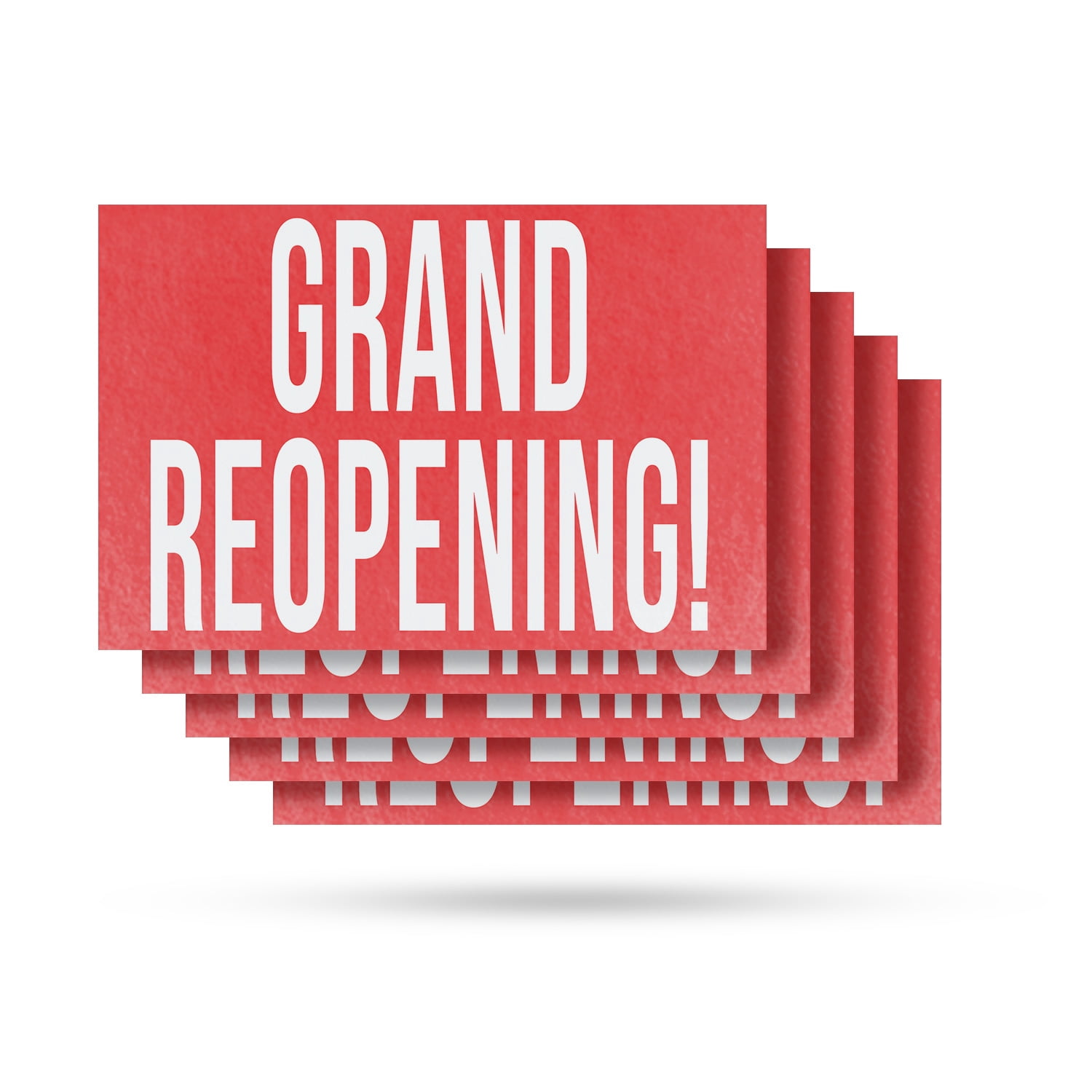 Grand Reopening Vinyl Decal 5 Pack of 24 Inch x 36 Inch Weatherproof ...
