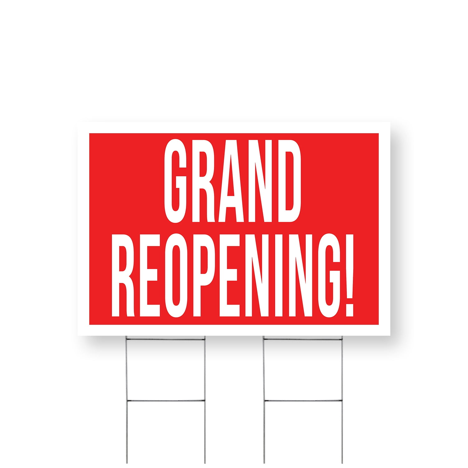 Grand Reopening Yard Sign 24 Inch x 36 Inch Single Sided Weatherproof ...