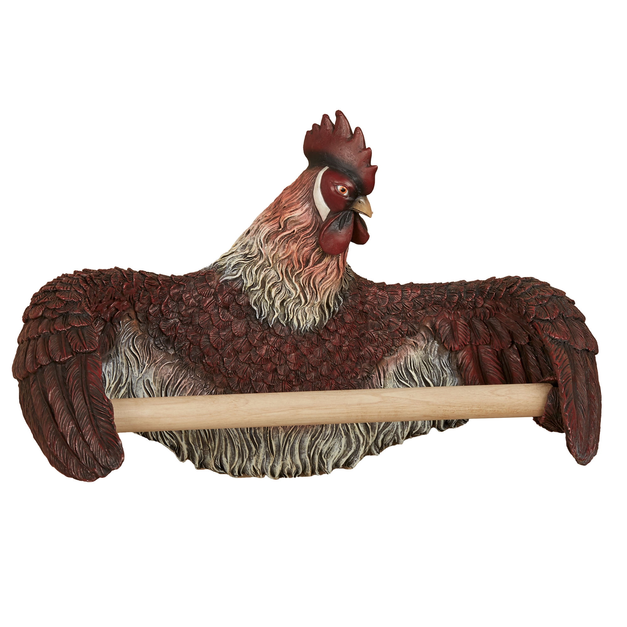 Grand Rooster Kitchen Wall Paper Towel Holder Brown Wall Mount Paper ...