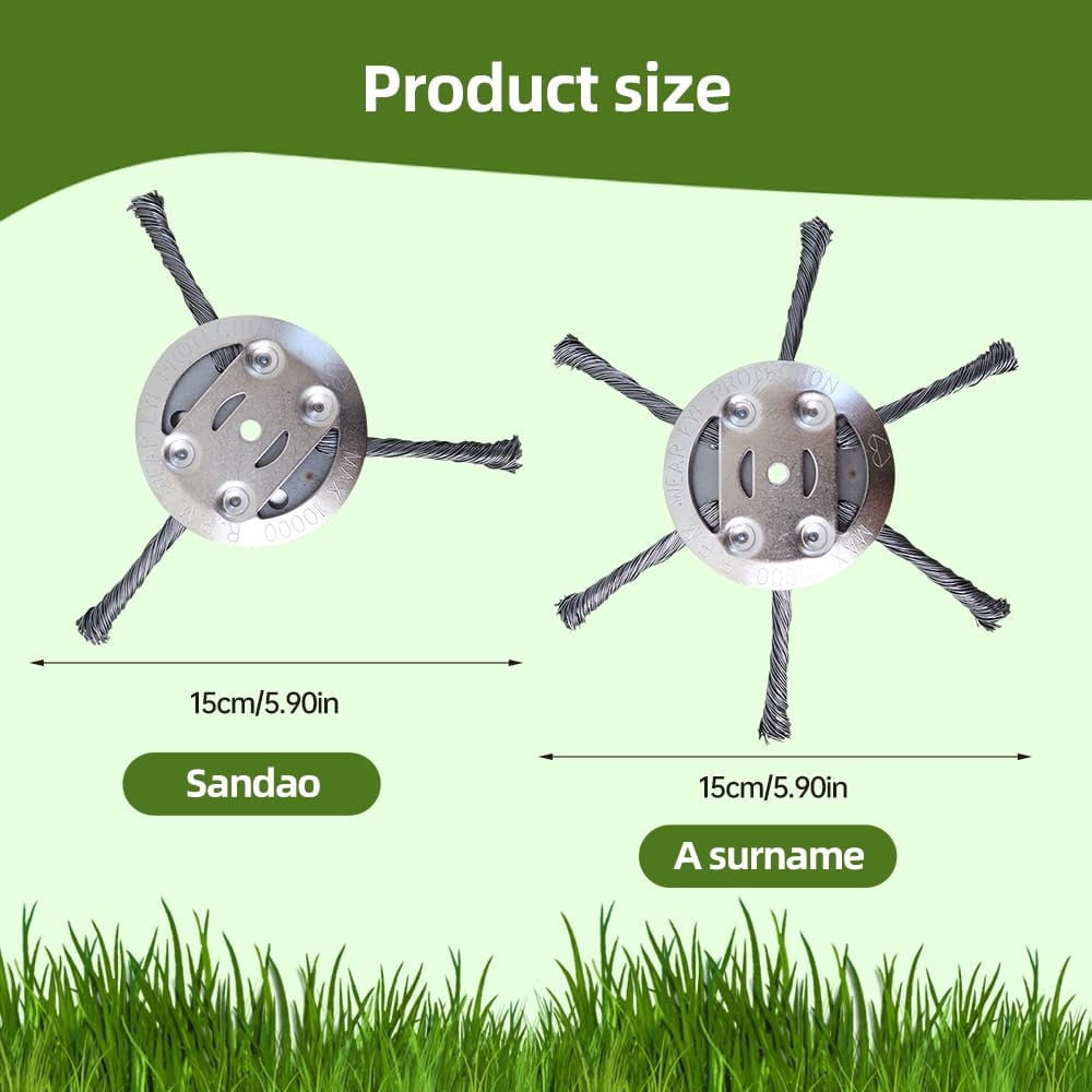 Grand Sale!6 Inch Steel Wire Weed Brush Cutter Trimmer Head,Steel Wire Grass Head,New String ...