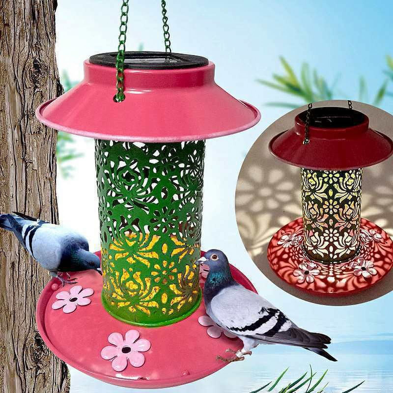 Grand Sale! Hummingbird Feeder, Hanging Bird Feeder, Solar-Powered ...