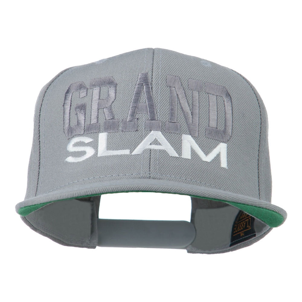 Grand Slam Embroidered Cap - Silver OSFM - Walmart.com
