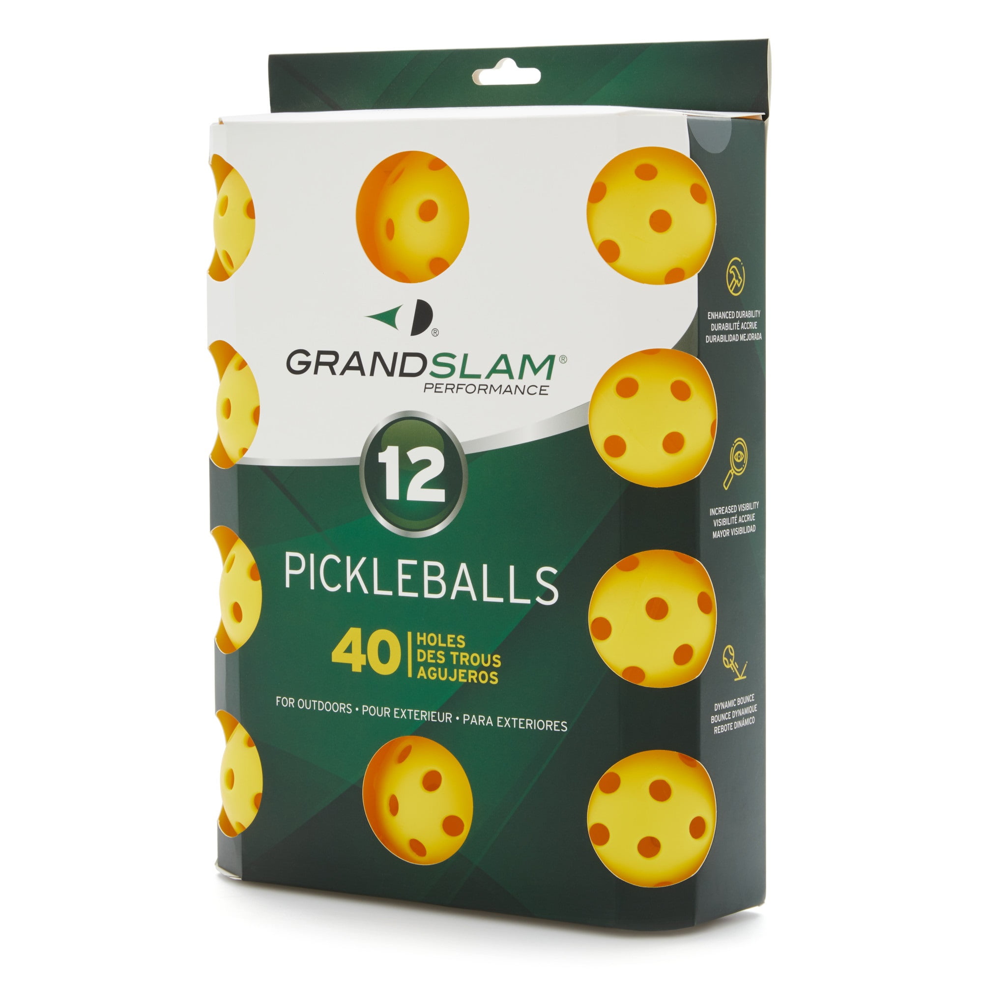Grand Slam Golf Pickleball Balls (12 Pack) Yellow - Walmart.com