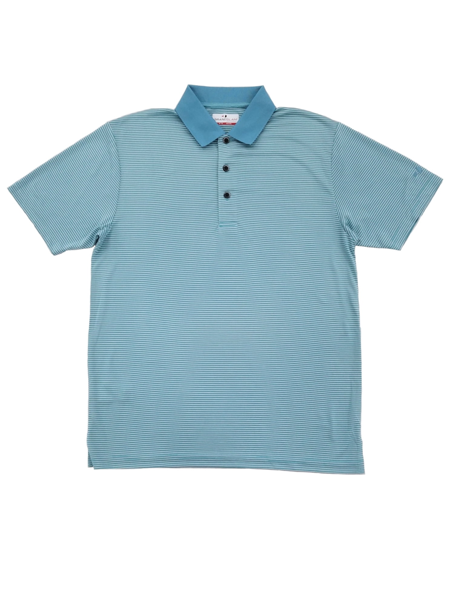 Grand Slam Mens Delphinium Blue Stripe Performance Golf Polo Shirt XXL ...