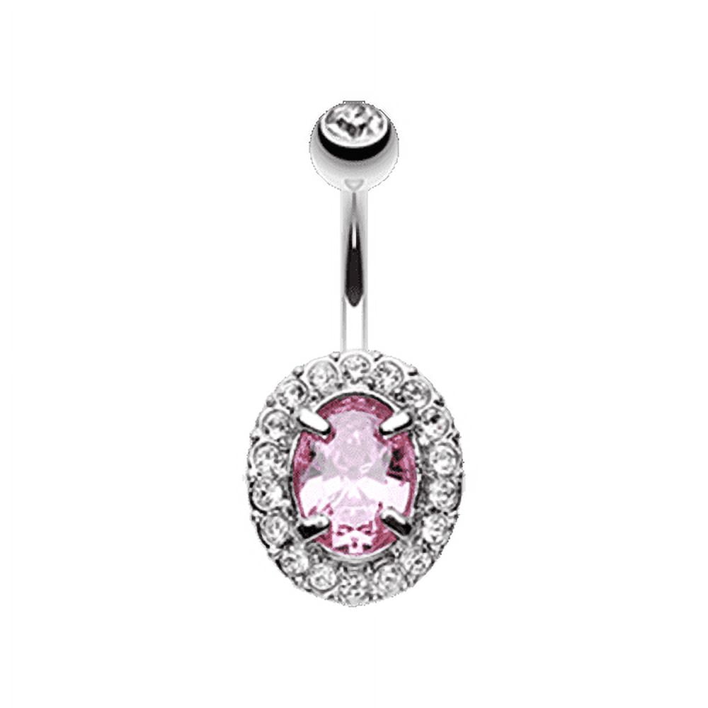 Grand Sparkle Prong Gem Belly Button Ring - Walmart.com