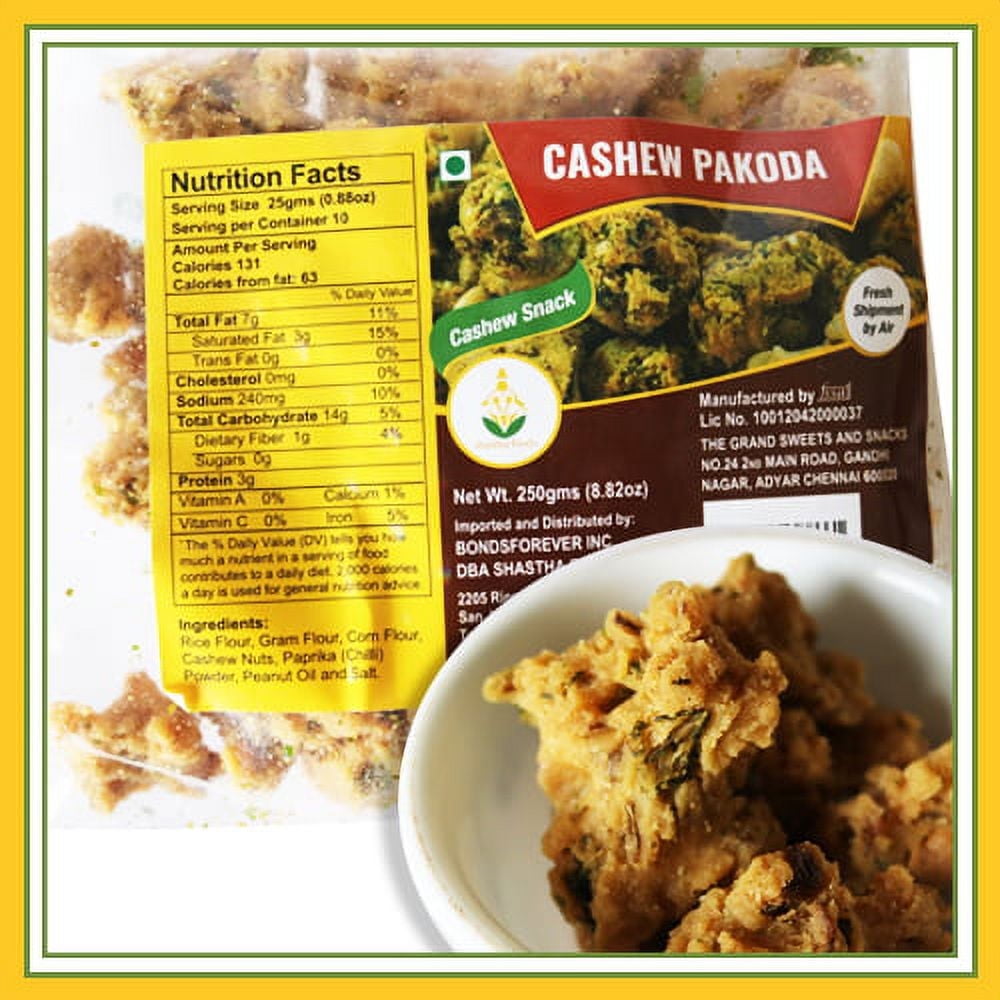 Grand Sweets and Snacks (GSS) Cashnewnut Pakoda (Pack of 2) Each Packet ...