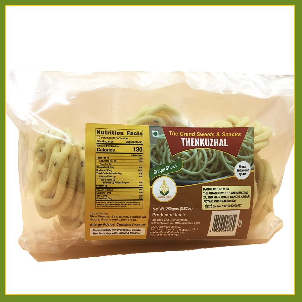 Grand Sweets and Snacks (GSS) Thenkuzhal (Pack of 5) Each Pkt 250 Gms ...