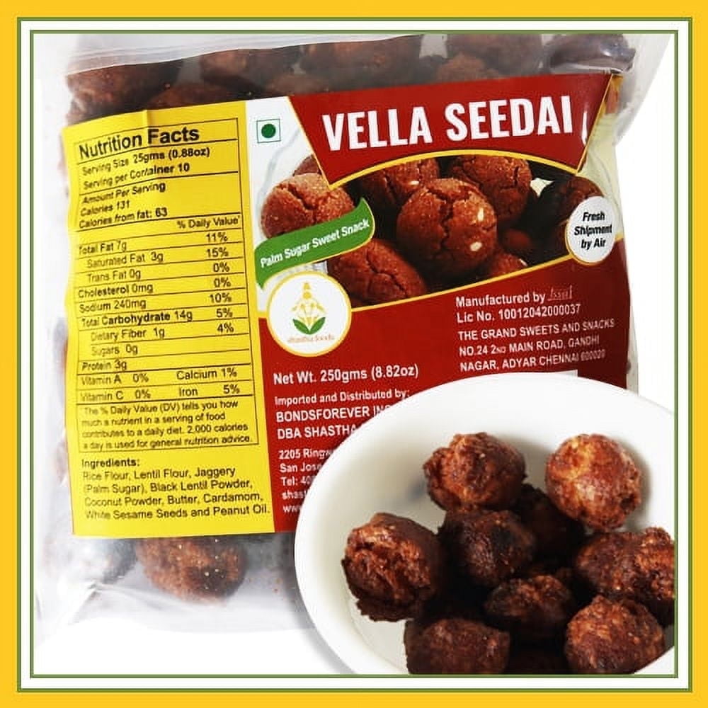 Grand Sweets and Snacks (GSS) Vella Seedai, Pack of 2,Each 250g ...