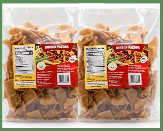 Grand Sweets and Snacks Ribbon Pakoda -Pack of 2 (Each Packet has 250g ...