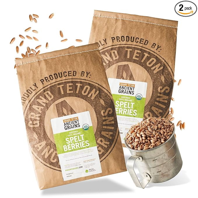 Grand Teton Ancient Grains - 100% Organic Spelt Berries, Whole Unmilled ...