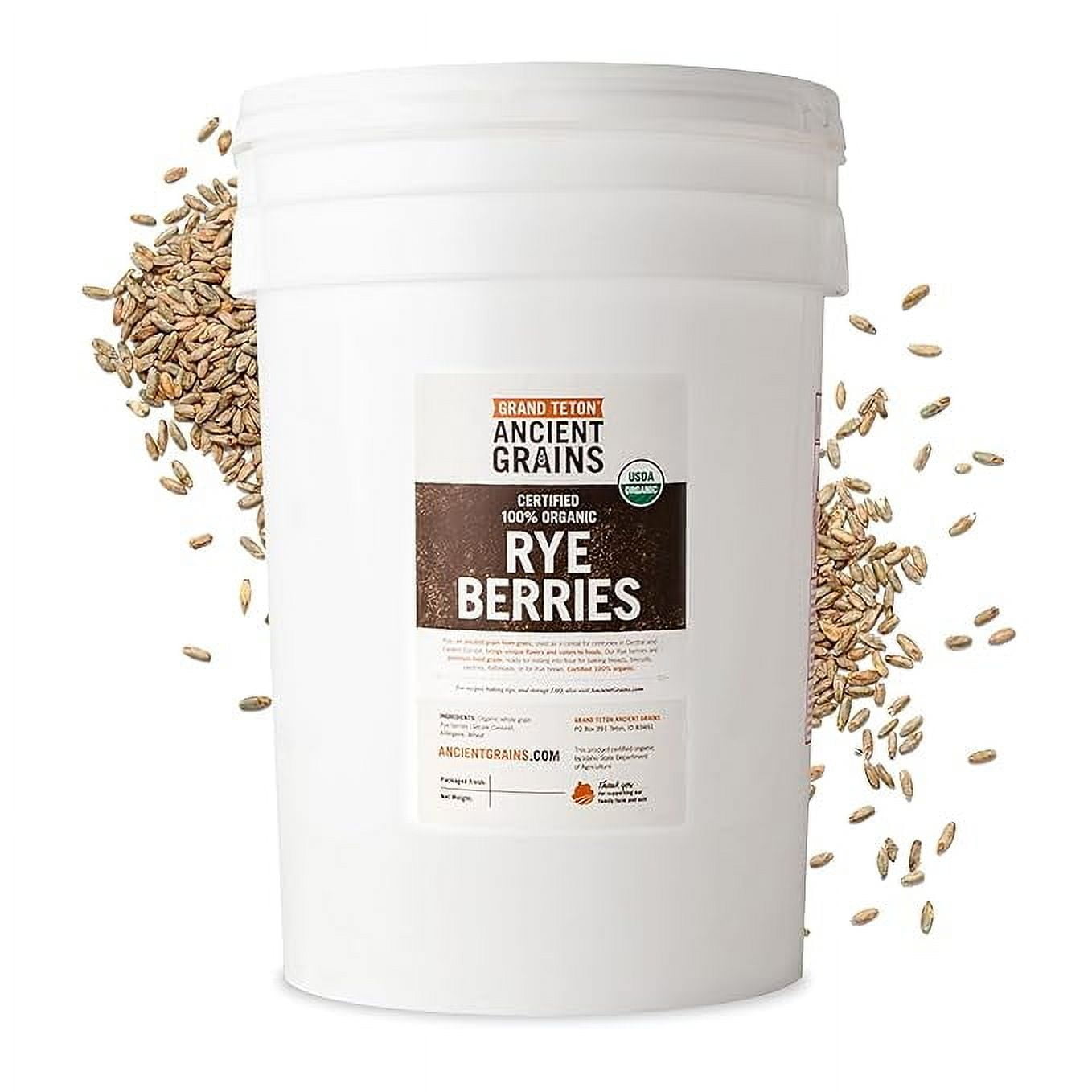 Grand Teton Ancient Grains - 100% USDA Organic Rye Berries, Rye Berry ...