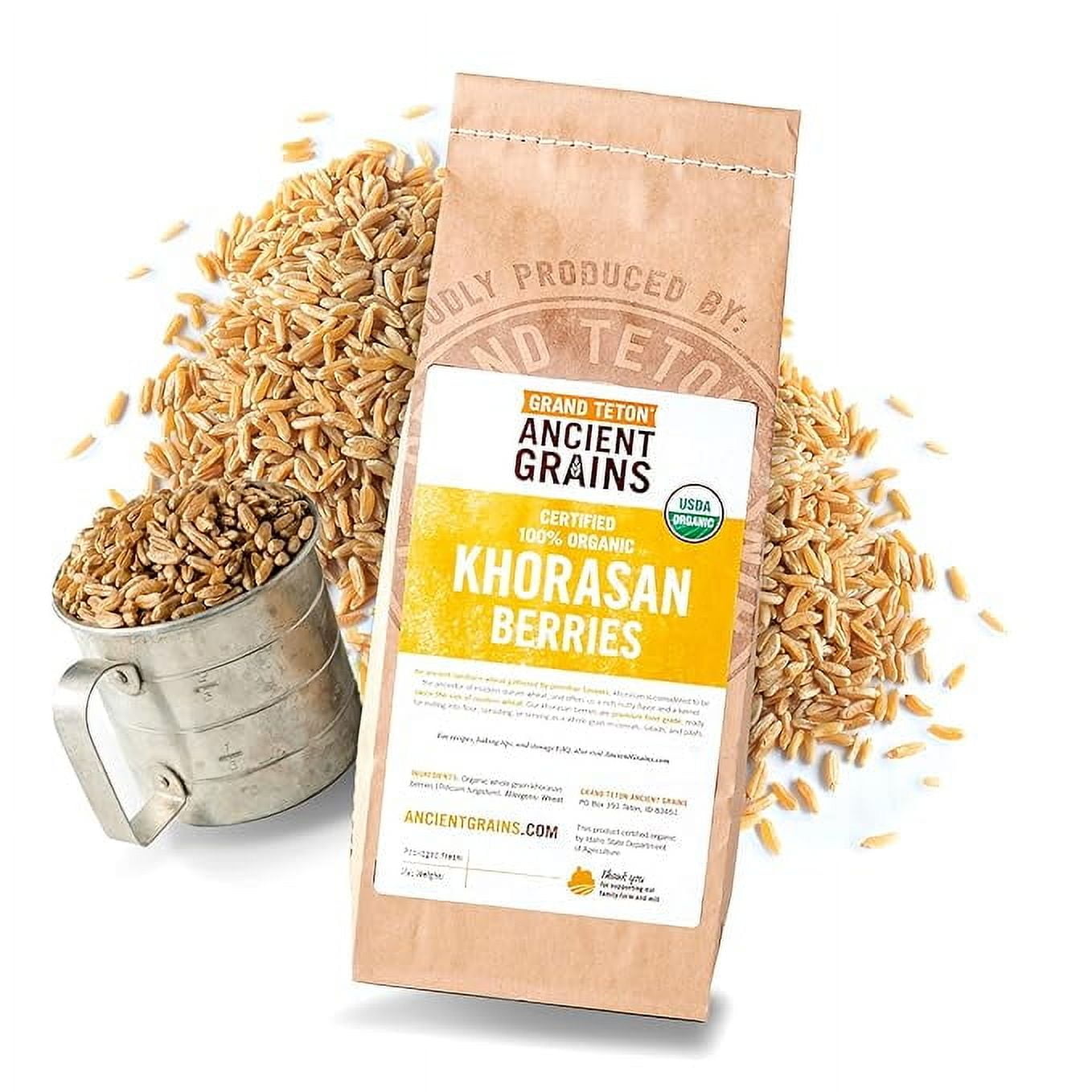 Grand Teton - Ancient Grains Khorasan Wheat Berries, 100% Organic ...