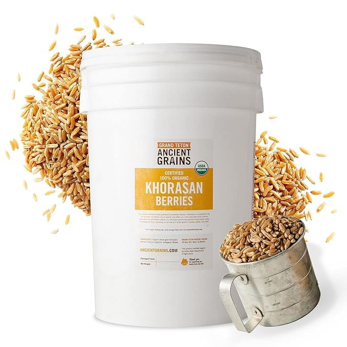 Grand Teton - Ancient Grains Khorasan Wheat Berries, 100% Organic ...