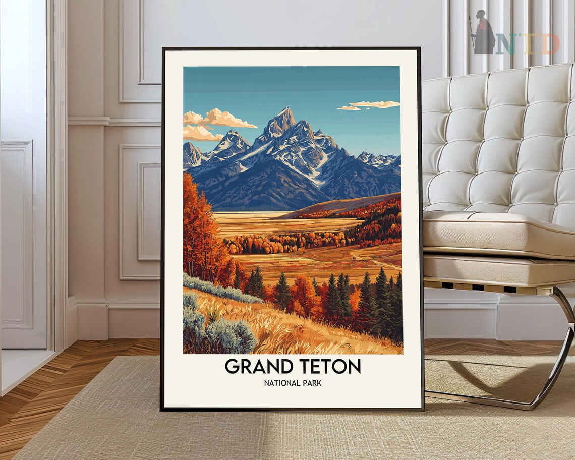 Grand Teton National Park Print, Grand Teton National Park Photo Poster ...