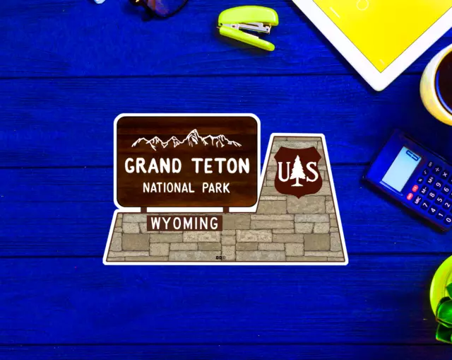 Grand Teton National Park Sign Wyoming Mountains Sticker Decal X Phone ...