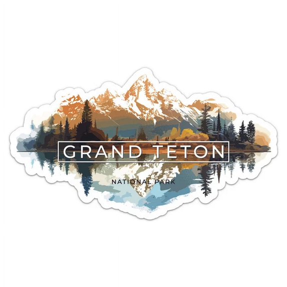 Grand Teton National Park Sticker Phone Decal Water Bottle Stickers Car ...