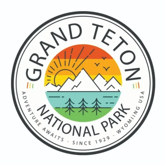 Grand Teton National Park Sticker Wyoming National Park Decal Phone ...