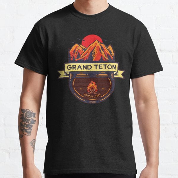 Grand Teton National Park Sun & Mountains Classic T-shirt - Walmart.com