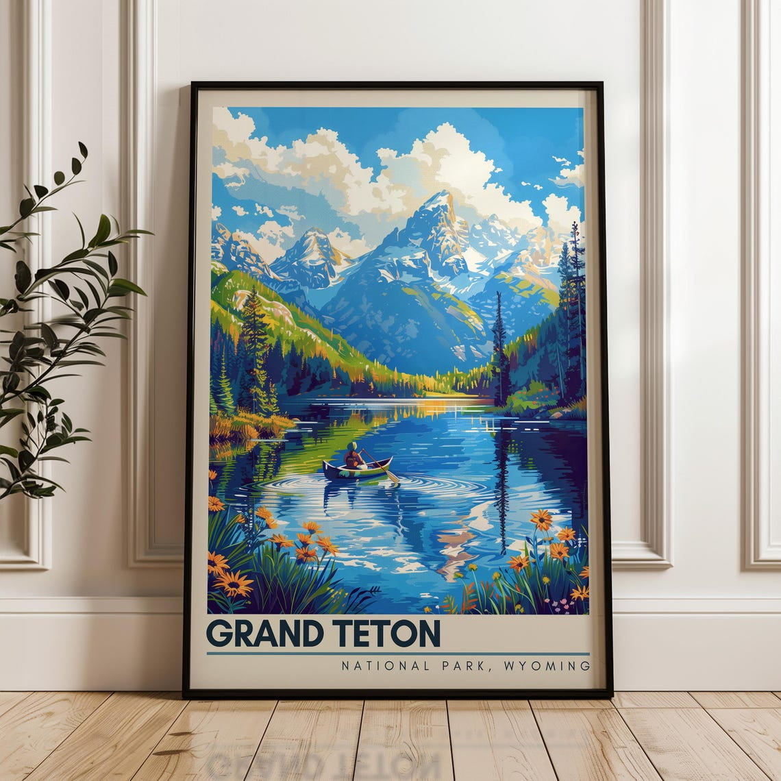 Grand Teton National Park Travel Poster - United States Wall Art Print ...