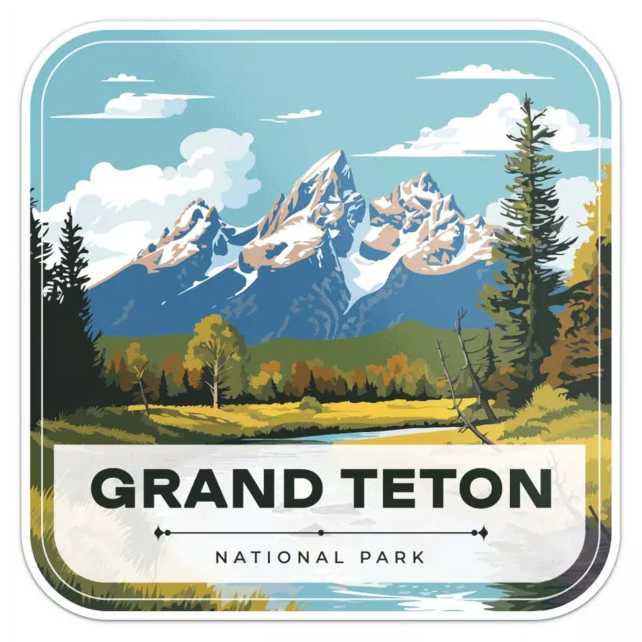 Grand Teton National Park Usa Decal Sticker Phone Decal Water Bottle ...