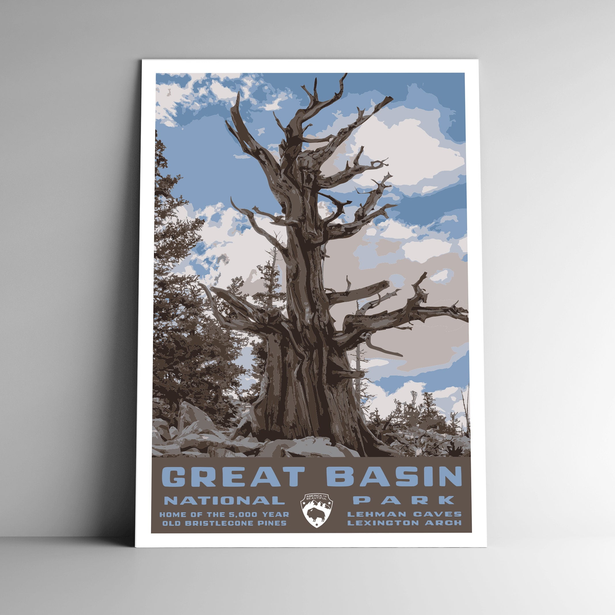 Grand Teton National Park Vintage Travel Poster / Postcard WPA Style ...