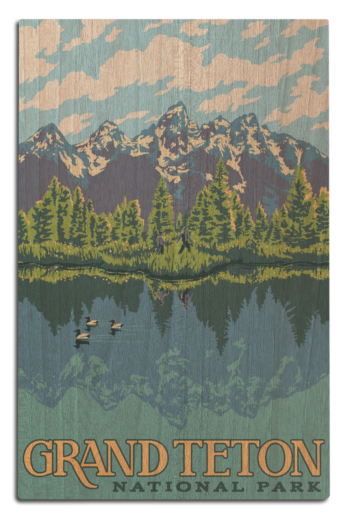 Grand Teton National Park, Wyoming, Explorer Series Birch Wood Wall ...