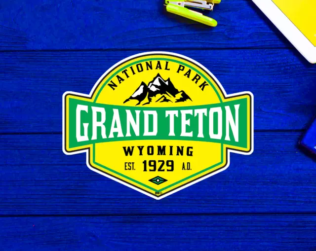 Grand Teton National Park Wyoming Hiking Camping Sticker Phone Decal ...