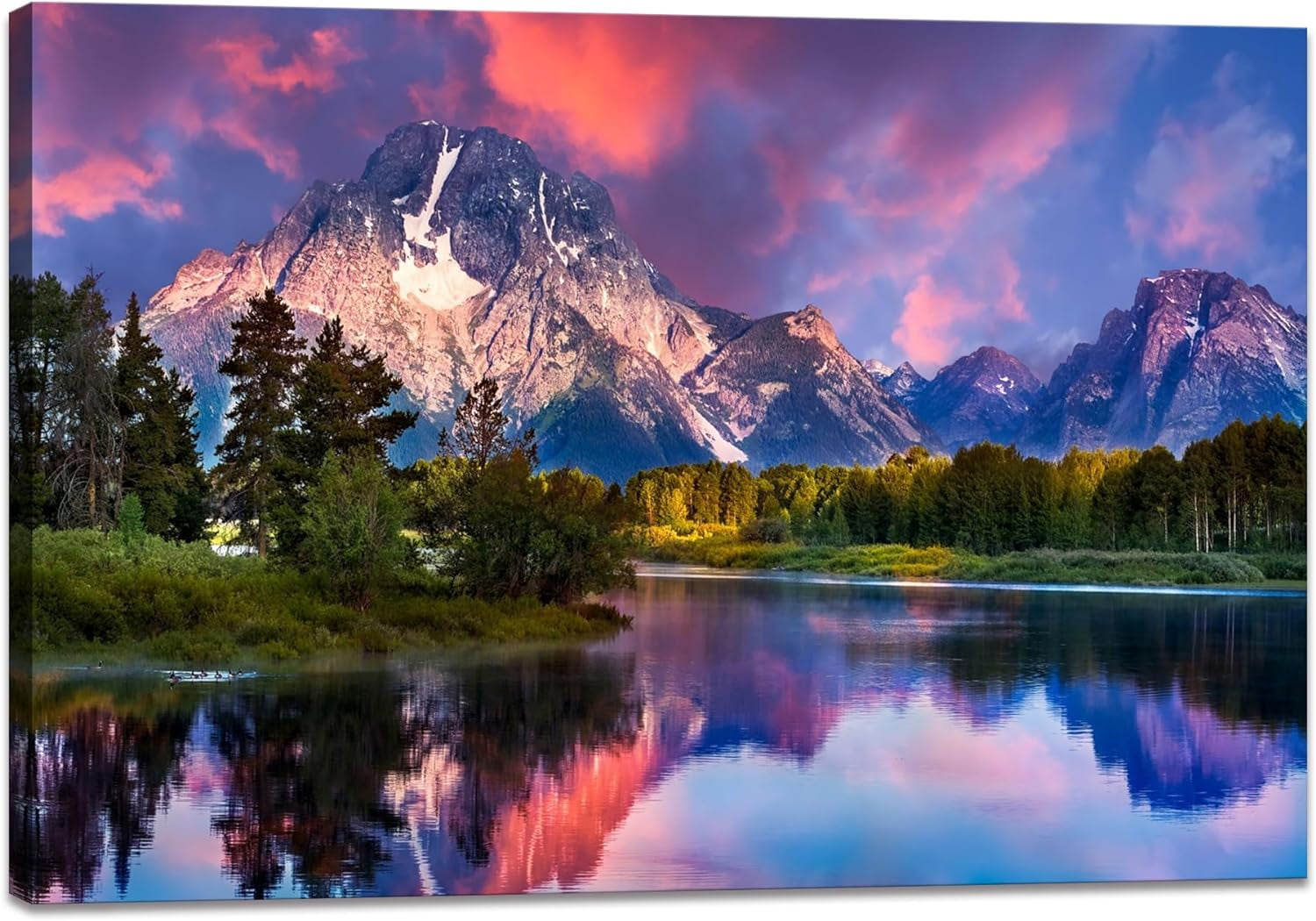 Grand Teton Print Wall Art Bathroom Pictures Wall Decor Canvas National ...