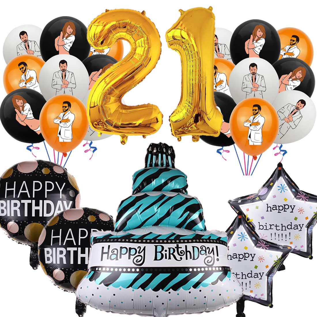 Grand Theft Auto GTA Balloons Party Supplies 21th Big Number ...