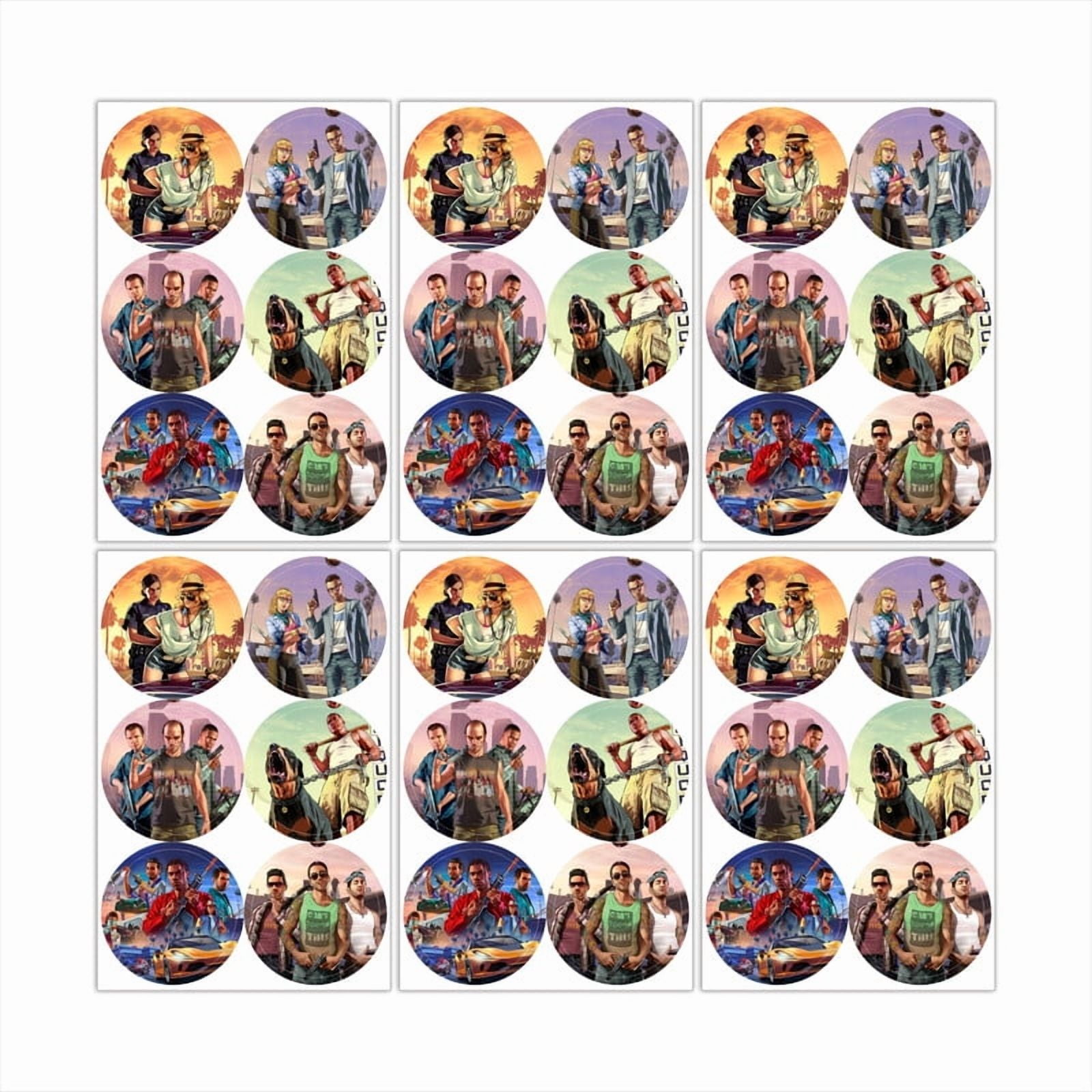 Grand Theft Auto GTA Stickers Labels Birthday Party Favors Thank You ...