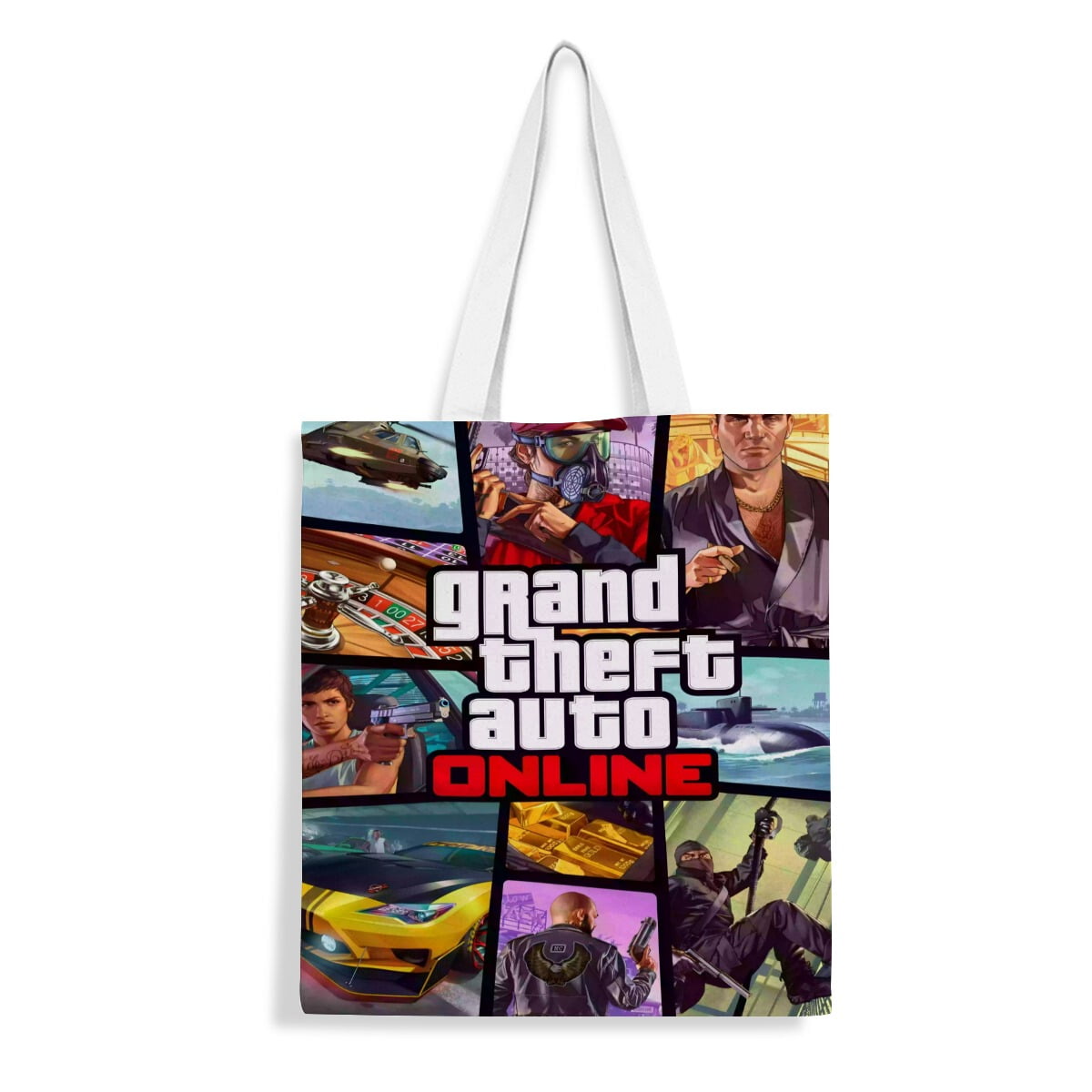 Grand Theft Auto GTA-theme canvas Tote Bag for Women Aesthetic Shopping ...
