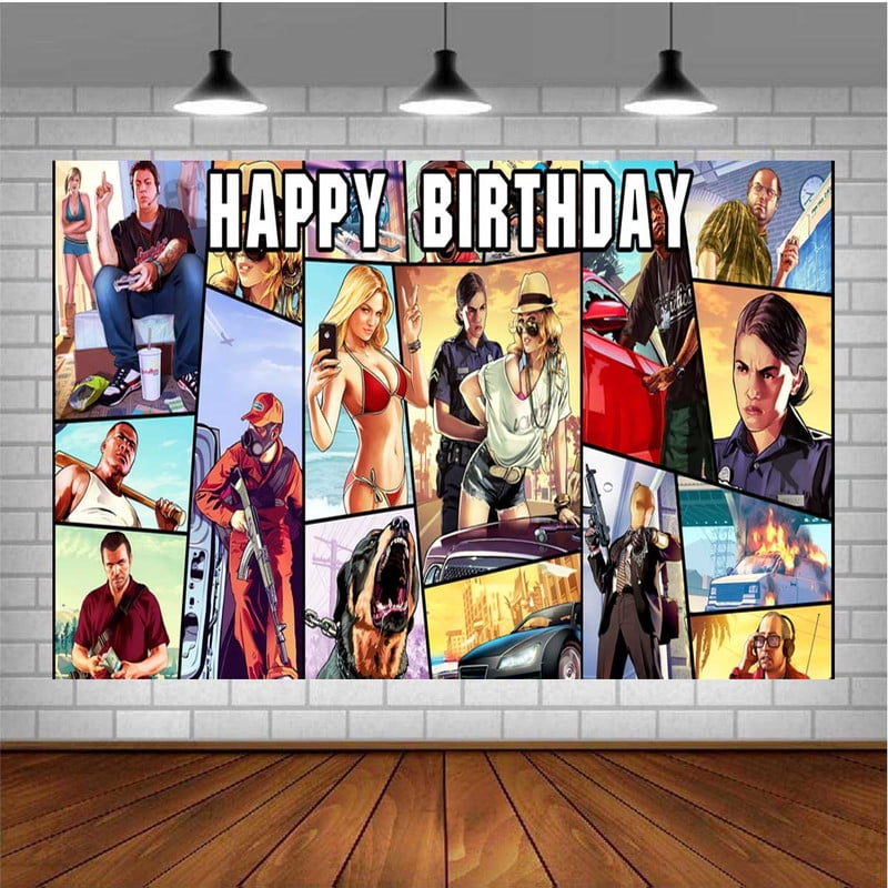Grand Theft Auto Gra5/GTA Party Supplies for Photography Taspestry ...