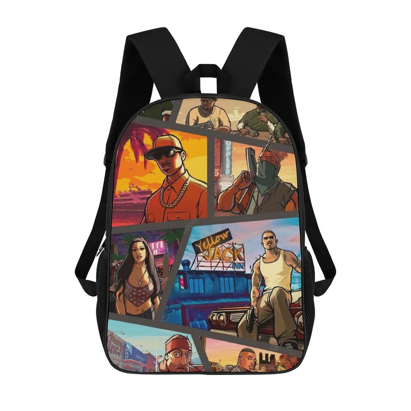 Grand Theft Auto V 17 Inch Large Capacity Backpack,casual Travel ...