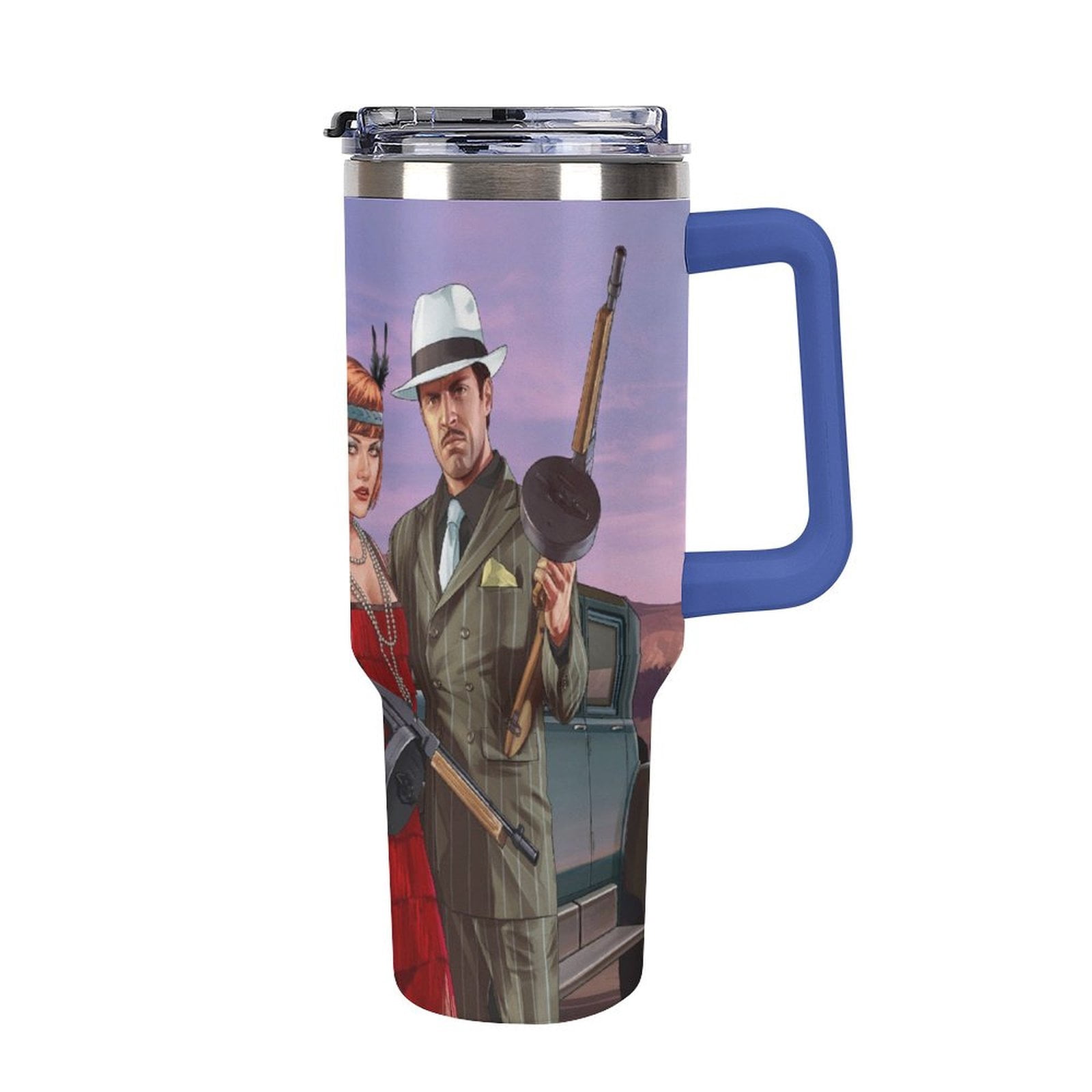 Grand Theft Auto V 40 Oz Tumbler With Handle And Straw, Stainless Steel ...