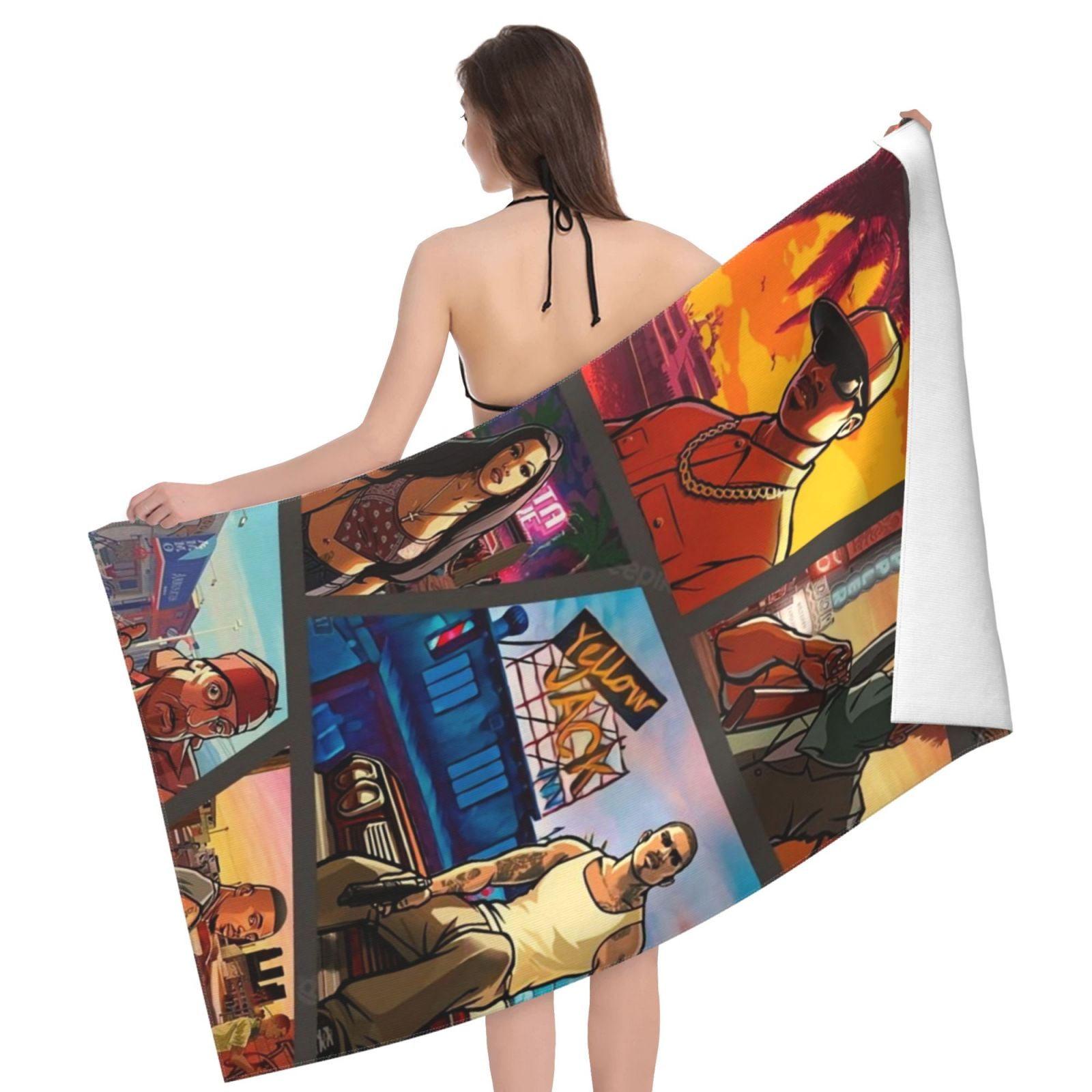 Grand Theft Auto V Anime Towel Absorption Quick Dry Absorption Luxury ...