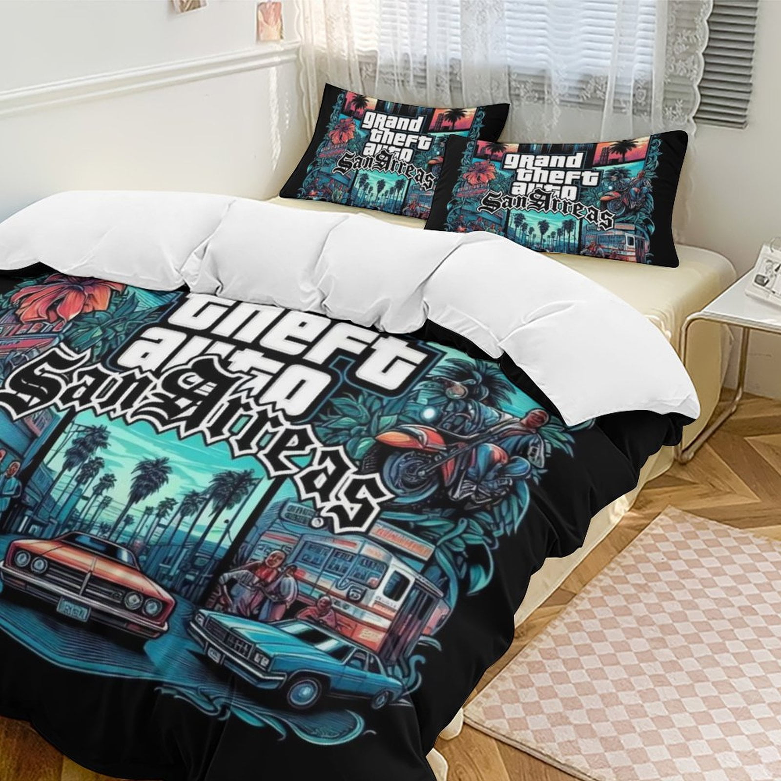 Grand Theft Auto V Cartoon Bedding Sets Ultra Soft Skin-Friendly Duvet ...