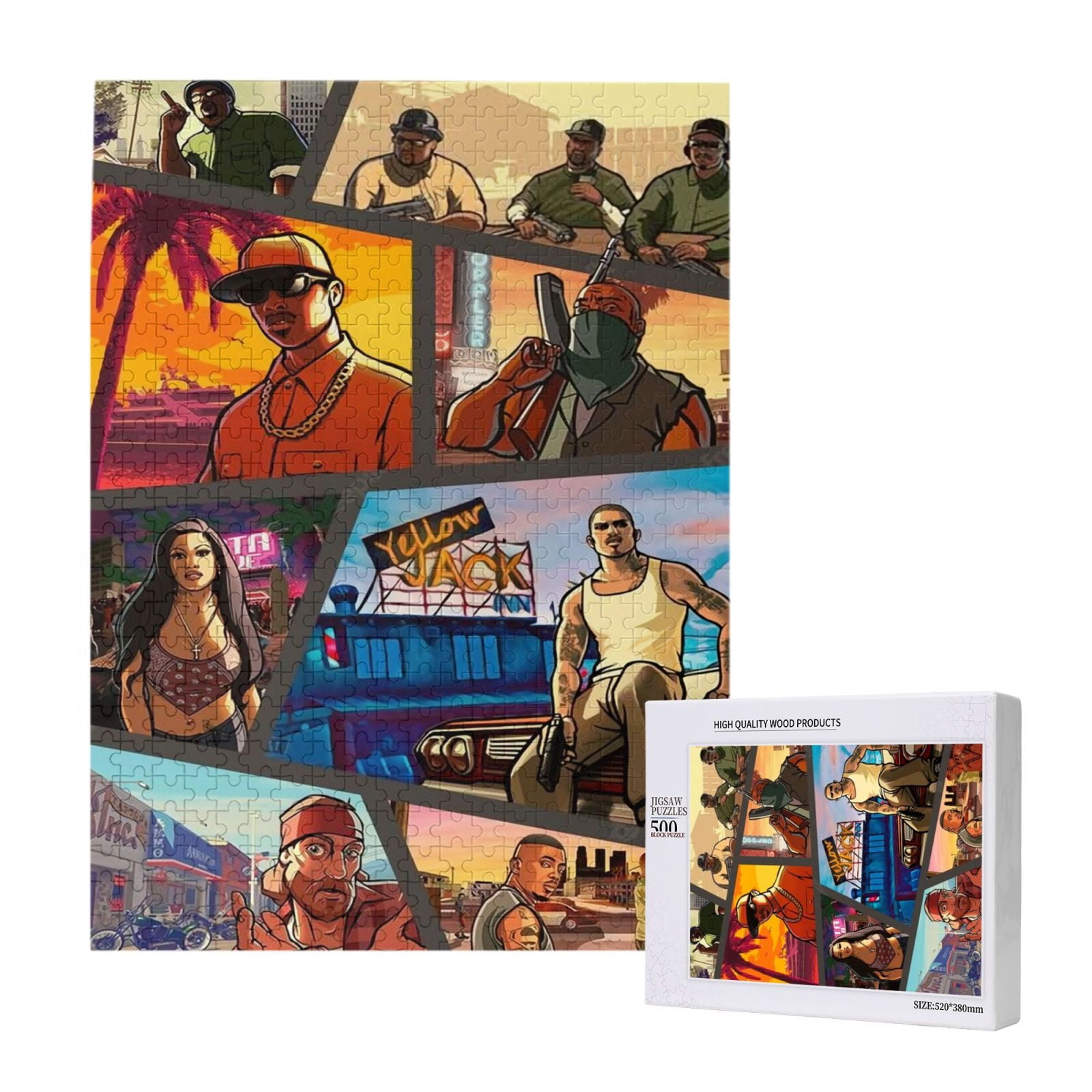 Grand Theft Auto V Jigsaw Puzzle 300 500 1000 Piece Colorful Puzzles ...