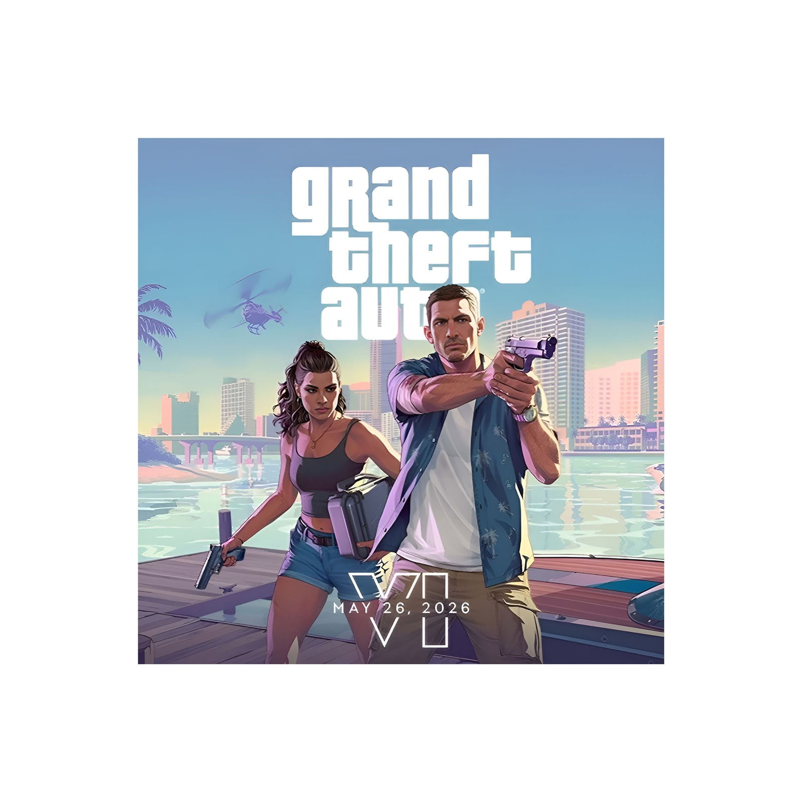 Grand Theft Auto VI Trailer 2 Poster, Auto Wall Decor Modern Gaming ...
