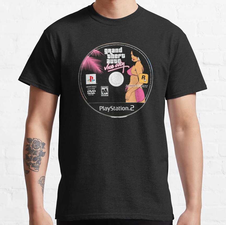 Grand Theft Auto Vice City Game Disc Classic T-Shirt - Walmart.com