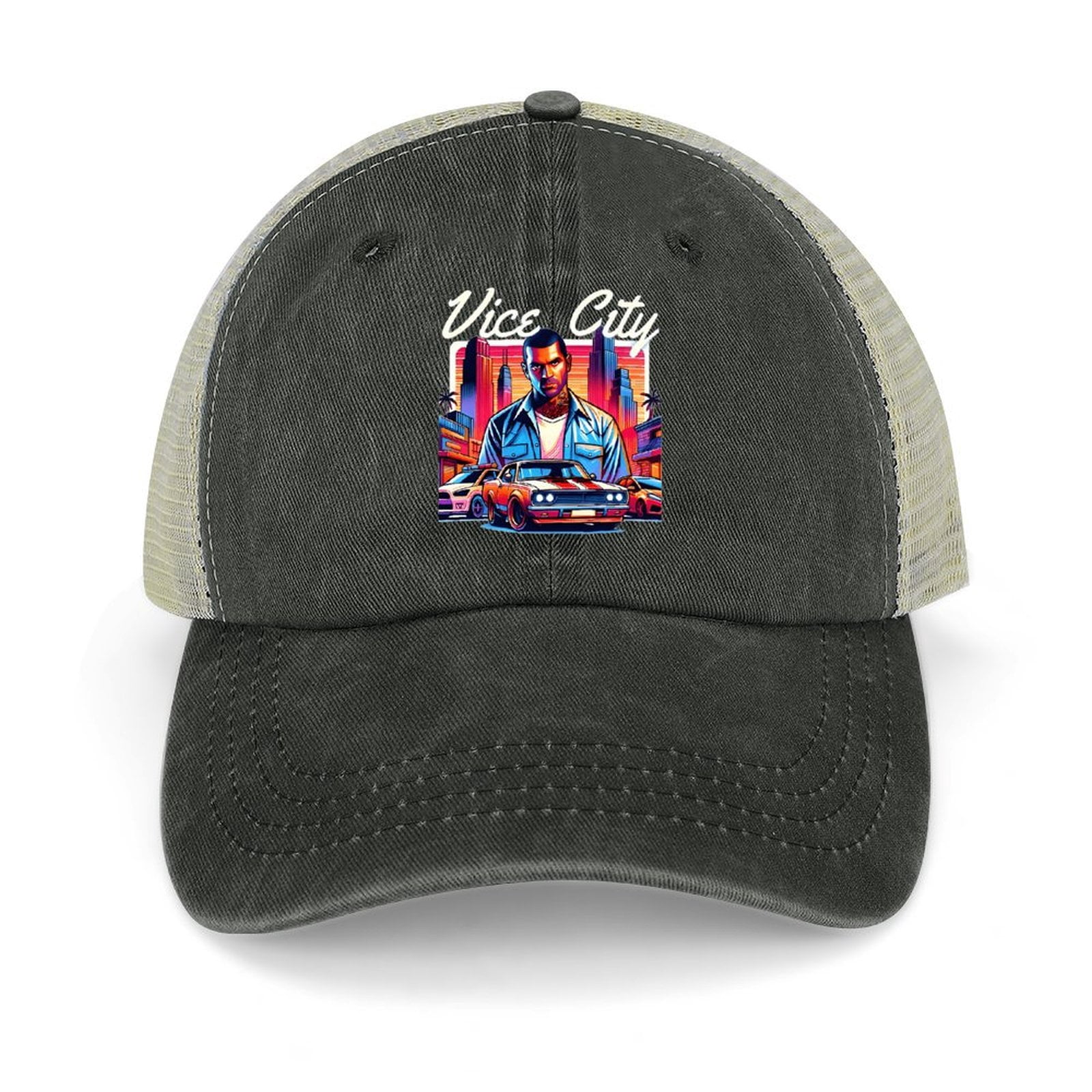 Grand Theft Auto Vice City Games Spunky Black Baseball Cap for Men ...
