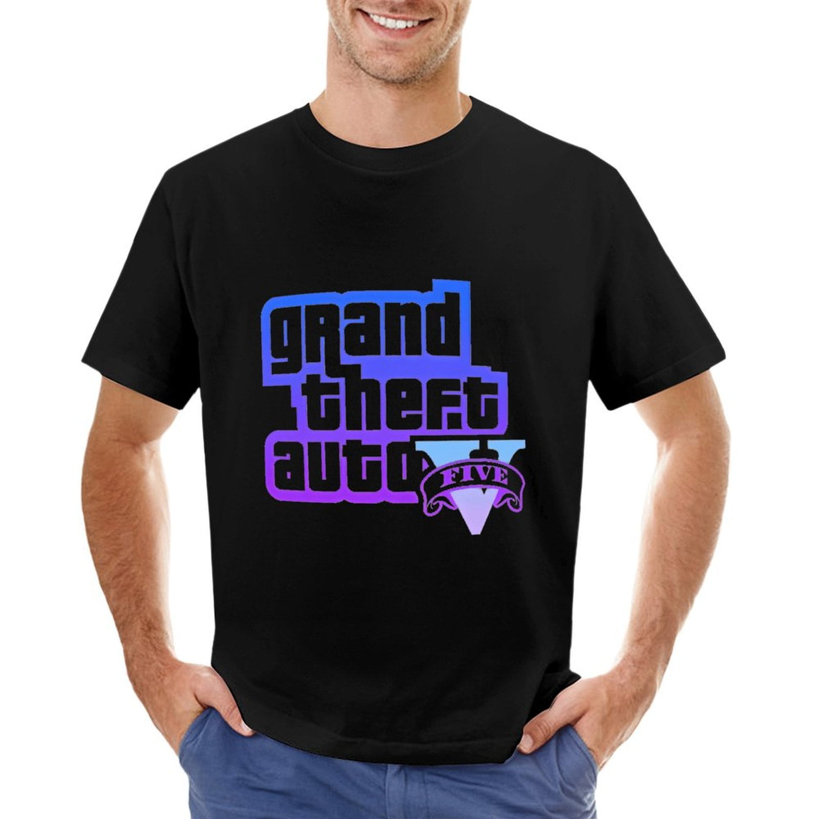 Grand Theft Auto Vice City Games Trendsetting Men's Cotton Classic ...