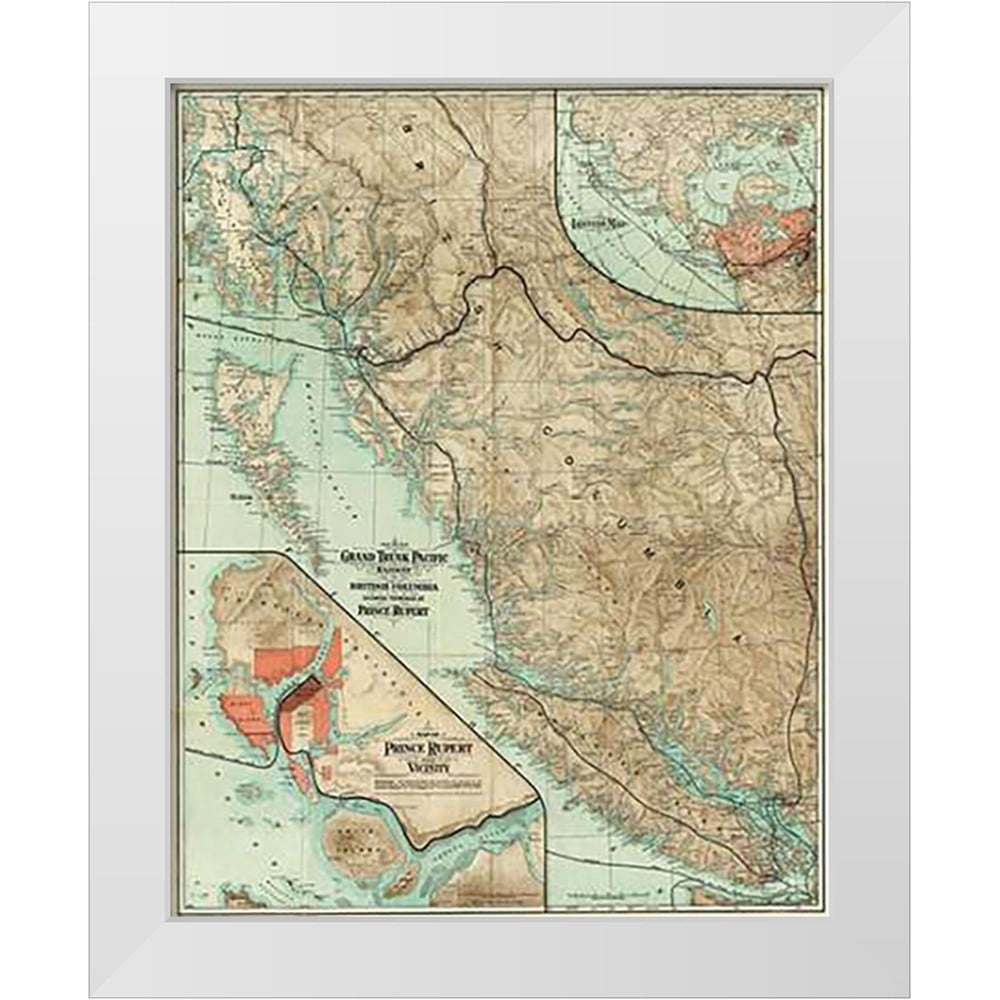 Grand Trunk Pacific Railway 20x24 White Modern Wood Framed Museum Art ...