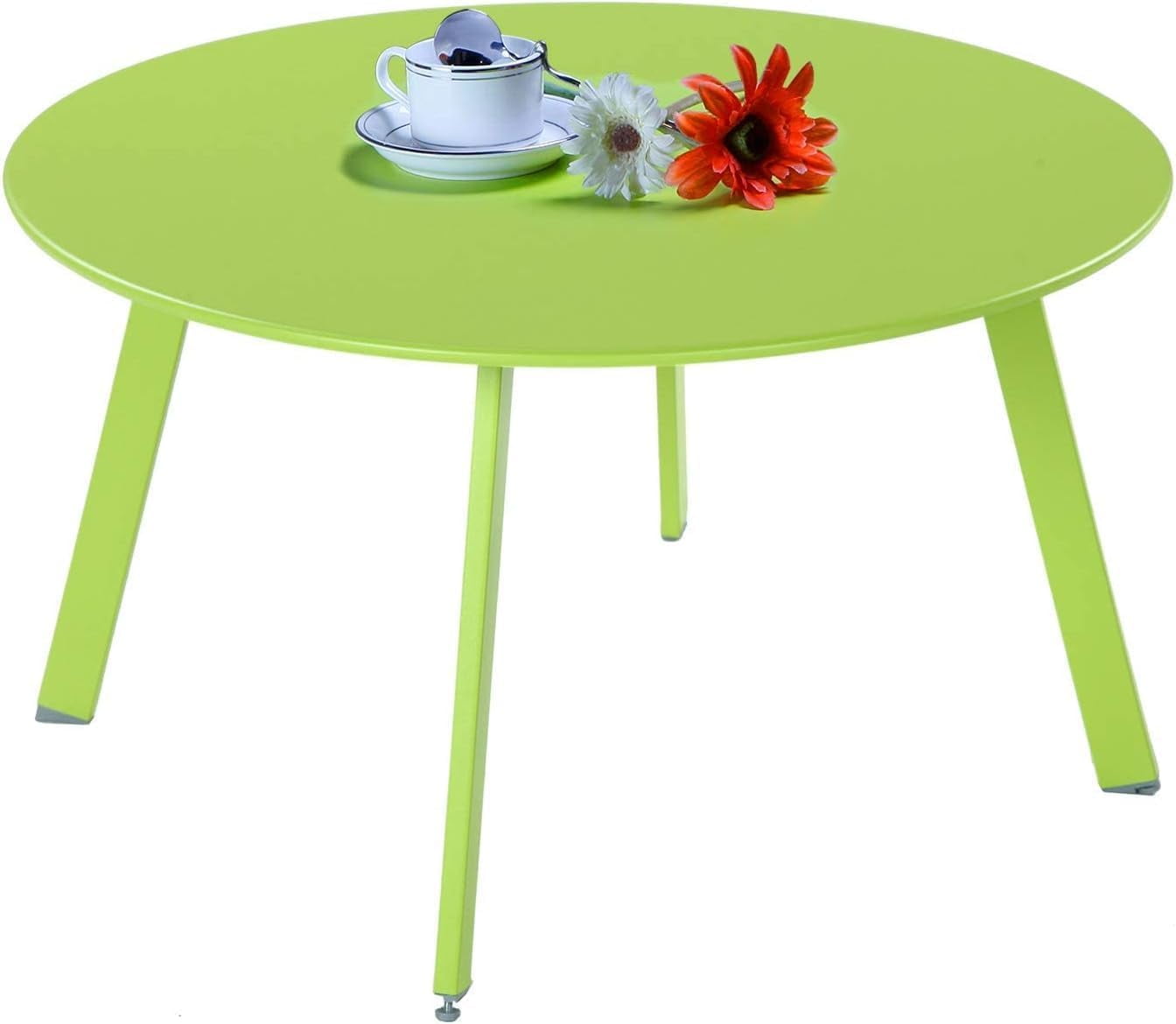 Grand patio Round Coffee Table, Weather Resistant Patio Side Table ...