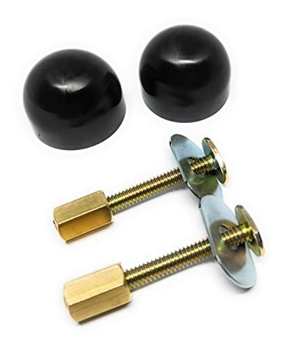 GrandEZ-Toilet Bolt Cap set (Black)- Toilet bolt caps, brass covered ez ...